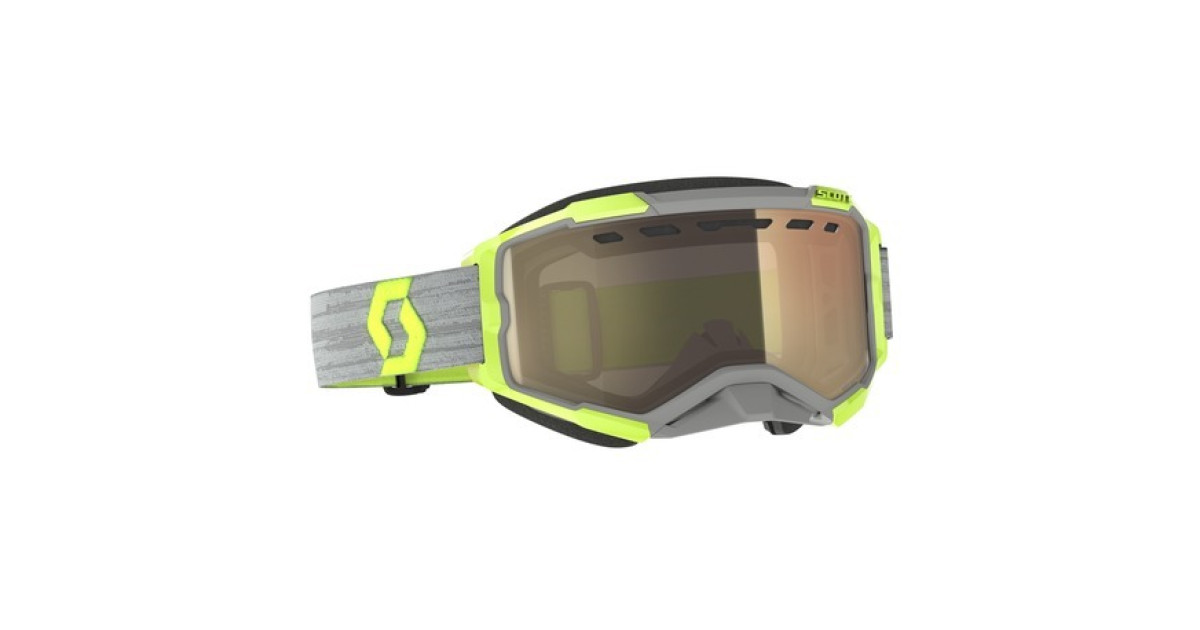 Scott Goggle Fury LS Snow Cross grey/yellow light sensitive bronze ...