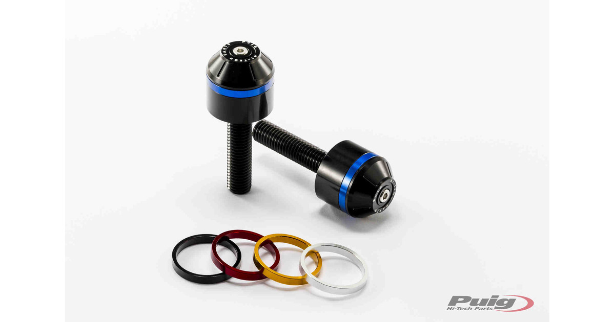 Puig Short Bar End W/Rings Bmw R Nine T C/Black - 33-8021N