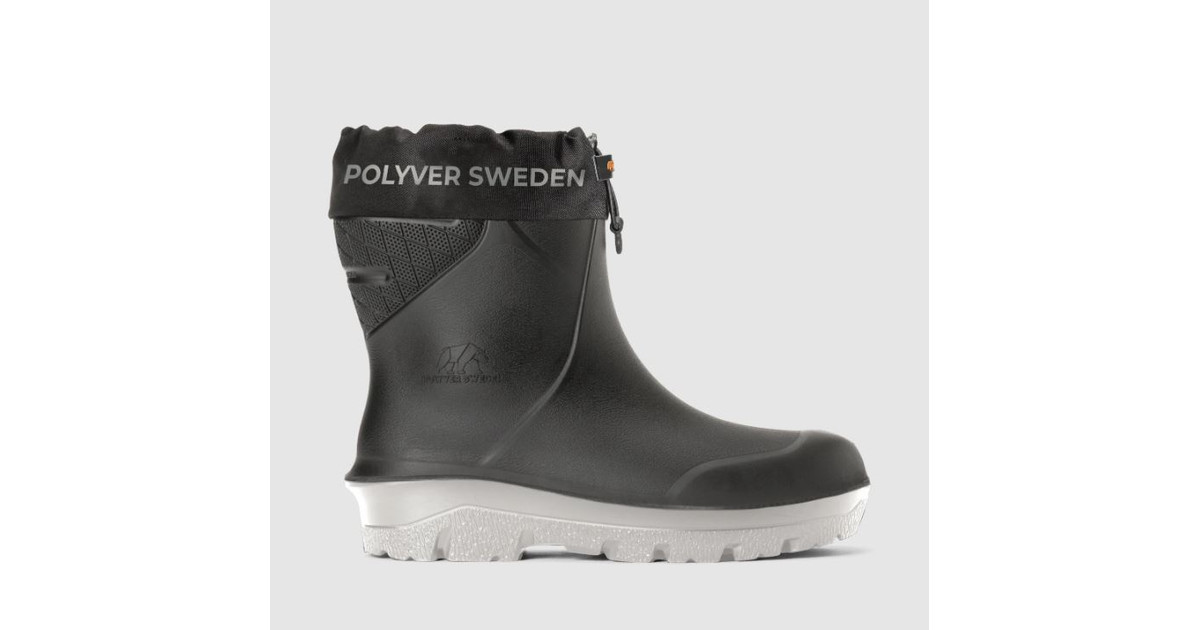 POLYVER kelkkasaappaat Classic Sport Low Musta/Valkoinen - 96-6383