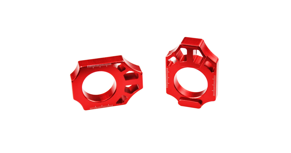 Scar Axle Blocks - Honda Red color - 430-AB201
